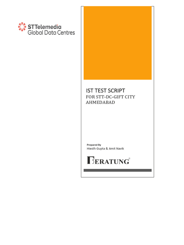 BCPL-STT-GIFTCITY-Level-5 - IST Test Script | PDF | Data Center | Power ...