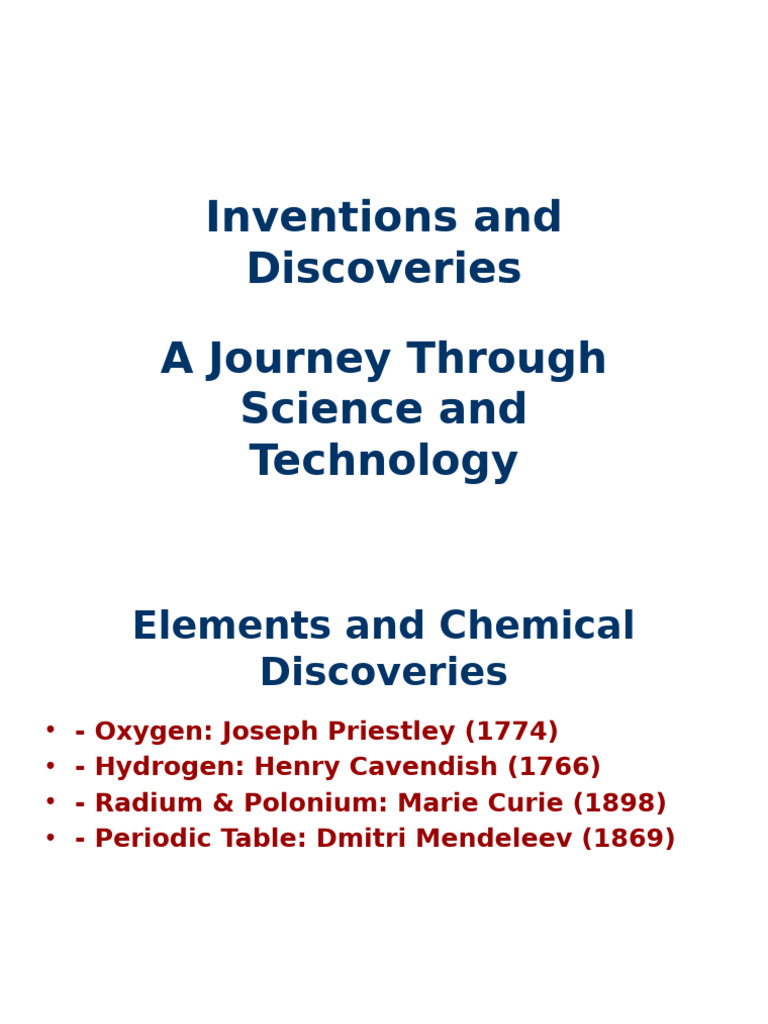 Inventions and Discoveries Colored | PDF