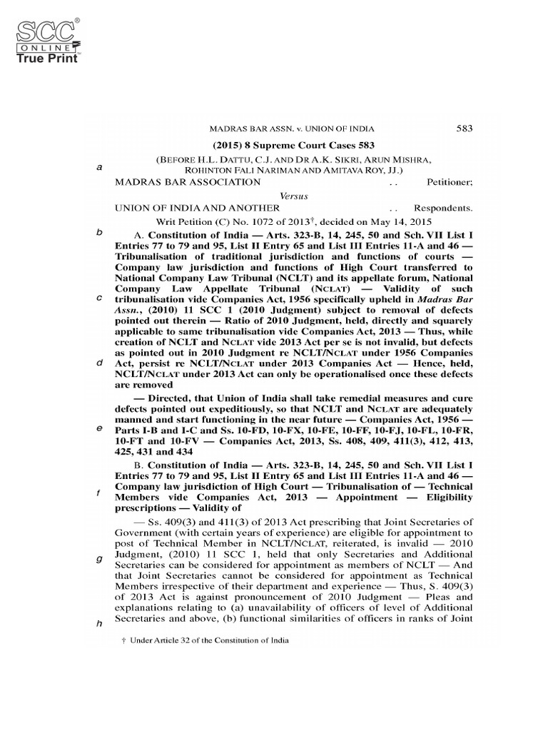 Supreme Court Judgment: Modak Case | PDF | Judiciaries | Government