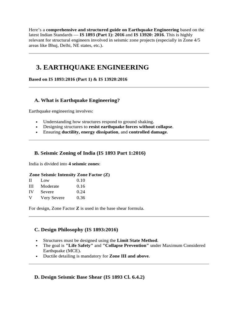 Earthquake Engineering Guide for India | PDF | Earthquake Engineering ...