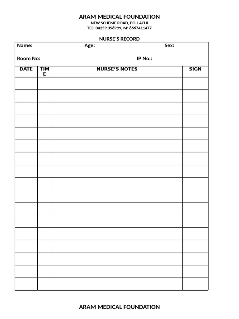 Nurses Notes | PDF