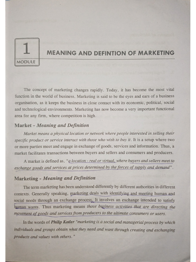 Marketing Module 1 | PDF