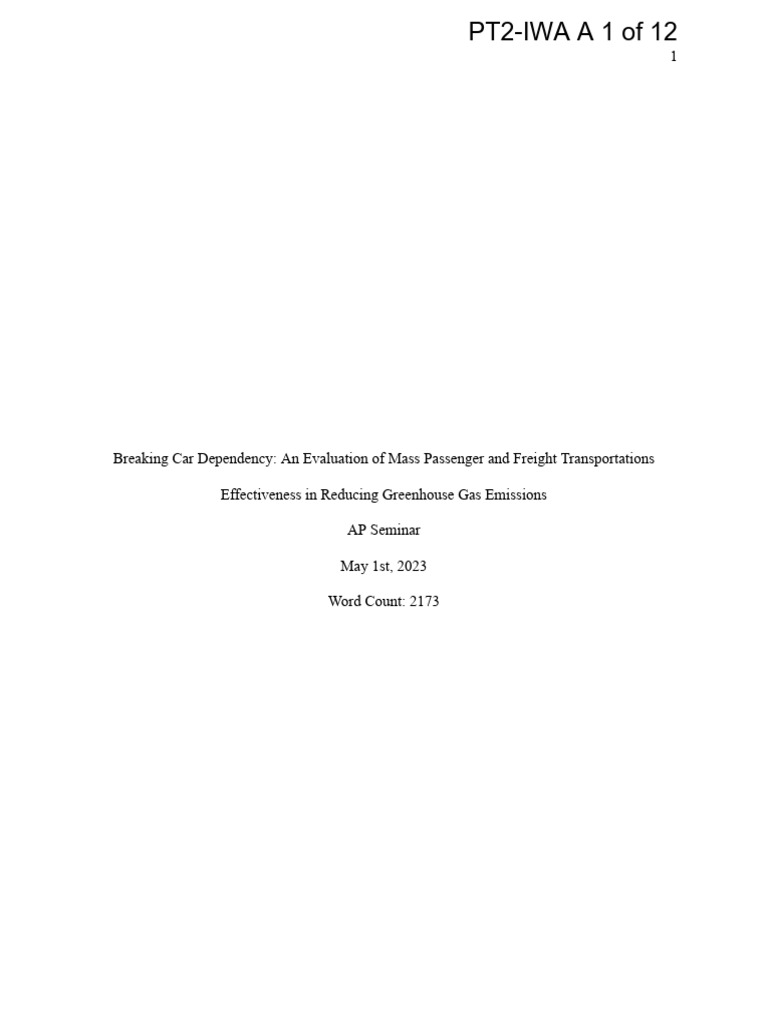 AP Seminar Student Samples From The 2023 Exam Administration | PDF ...