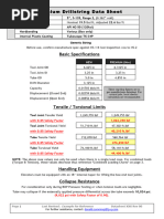 Drill Pipe Data & Performance Sheet: 5" 19.50# S-135 R2 NC50 (4-1/2 IF) | PDF | Pipe (Fluid ...