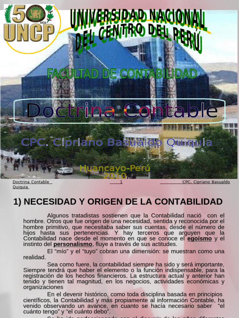 Doctrina Contable | PDF | Contabilidad | Contador