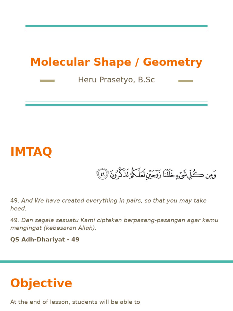 VSEPR and Molecular Geometry Overview | PDF | Chemical Bond | Condensed Matter Physics