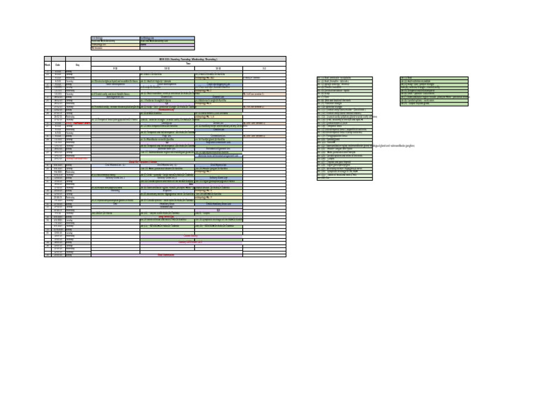 Bds 132 Time Table Finalcorrected | PDF | Neck | Skull