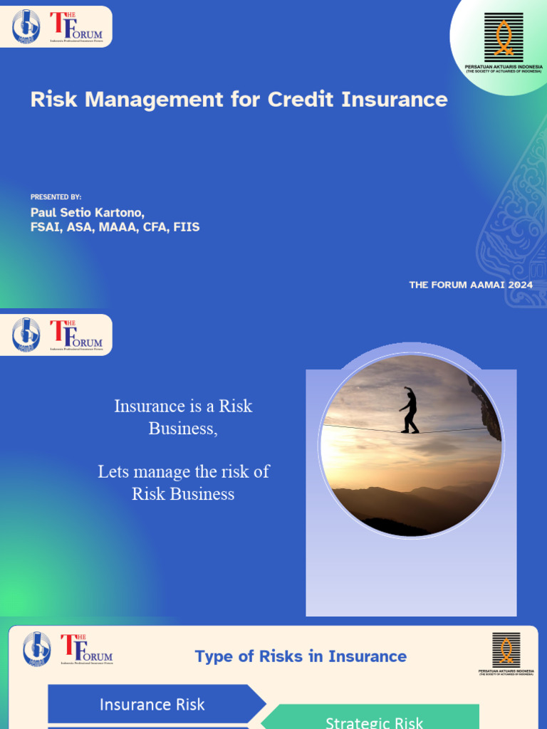 Risk Management For Credit Insurance - AAMAI | PDF | Insurance | Market ...