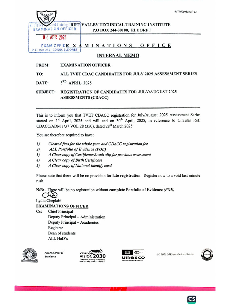 Cdacc Registration For July-August 2025 | PDF