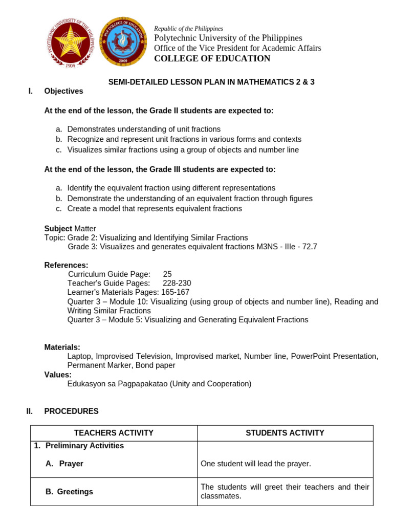Semi-Detailed Lesson Plan | PDF | Human Communication | Learning