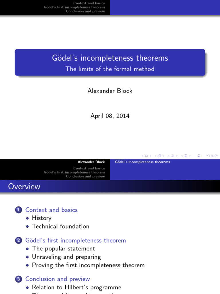 Godel's Incompleteness Theorems Explained | PDF | Theorem | Axiom