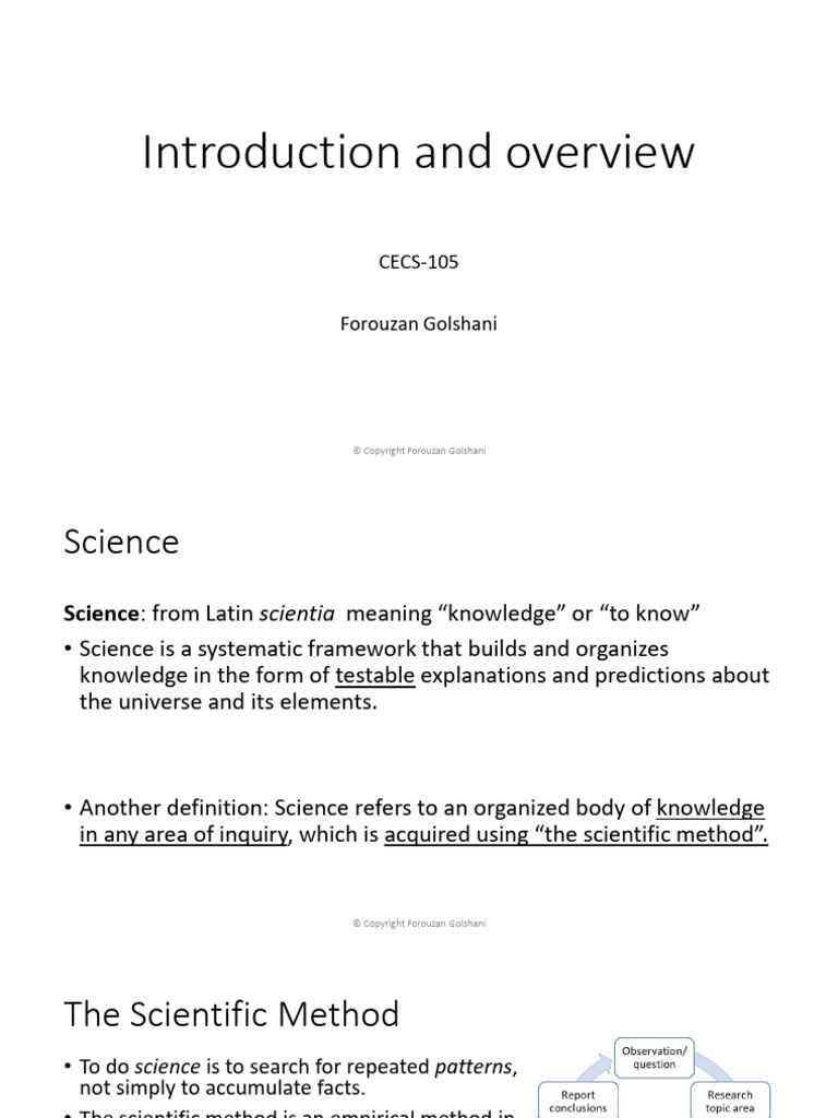 Module 2 (105) Intro Overview | PDF | Science | Engineering