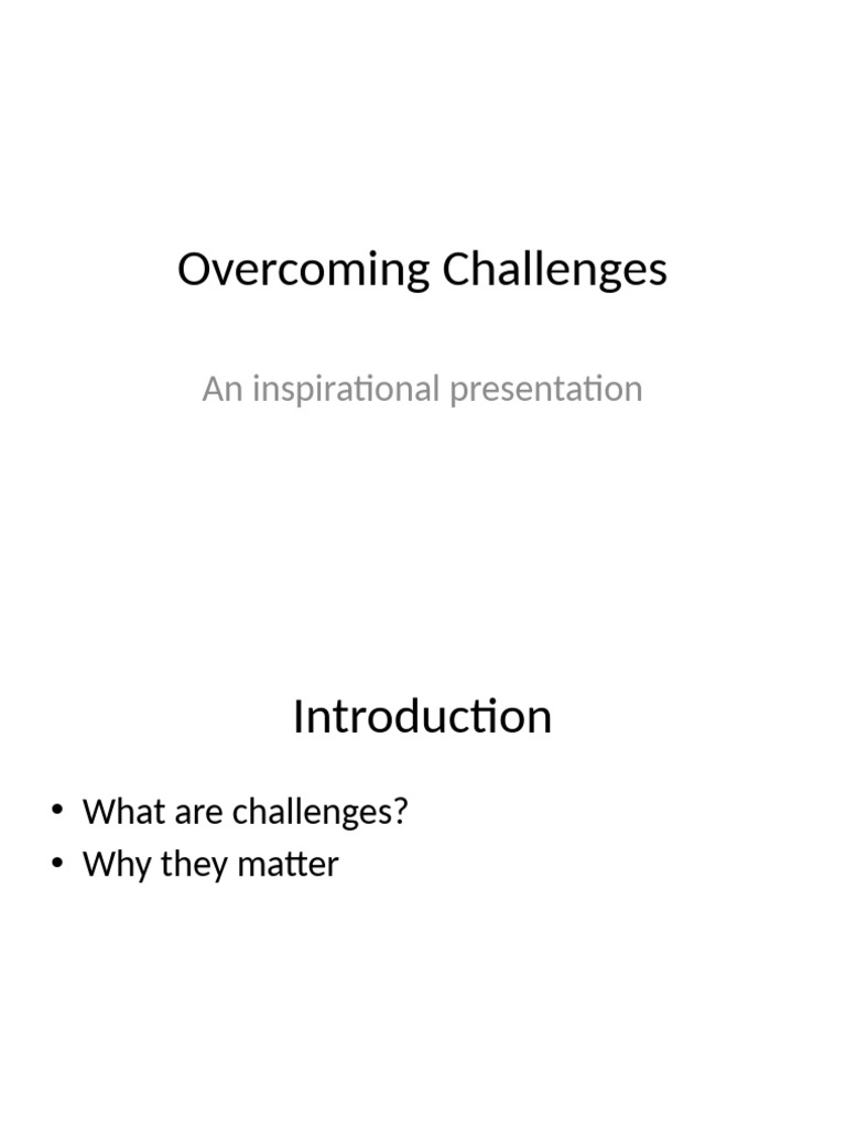 Overcoming Challenges | PDF