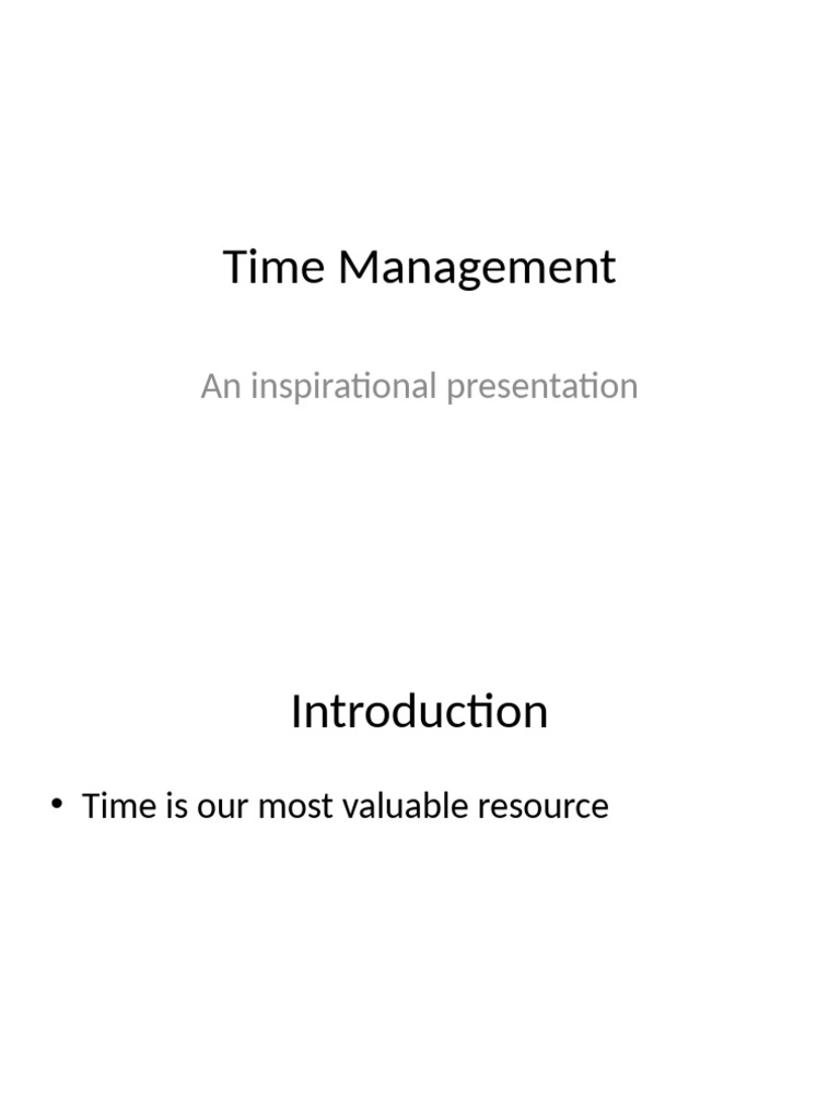 Time Management | PDF