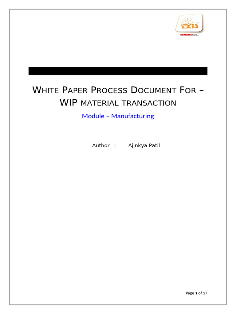 Wip Job Creation | PDF