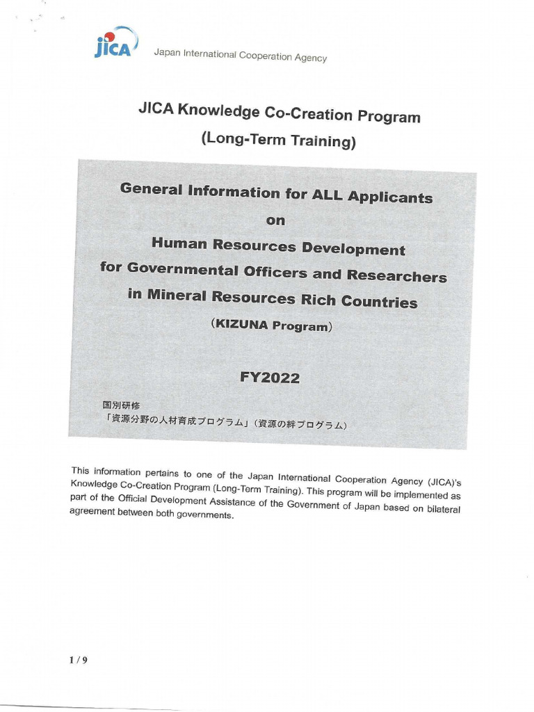 Bolsas-JICA-20222 | PDF