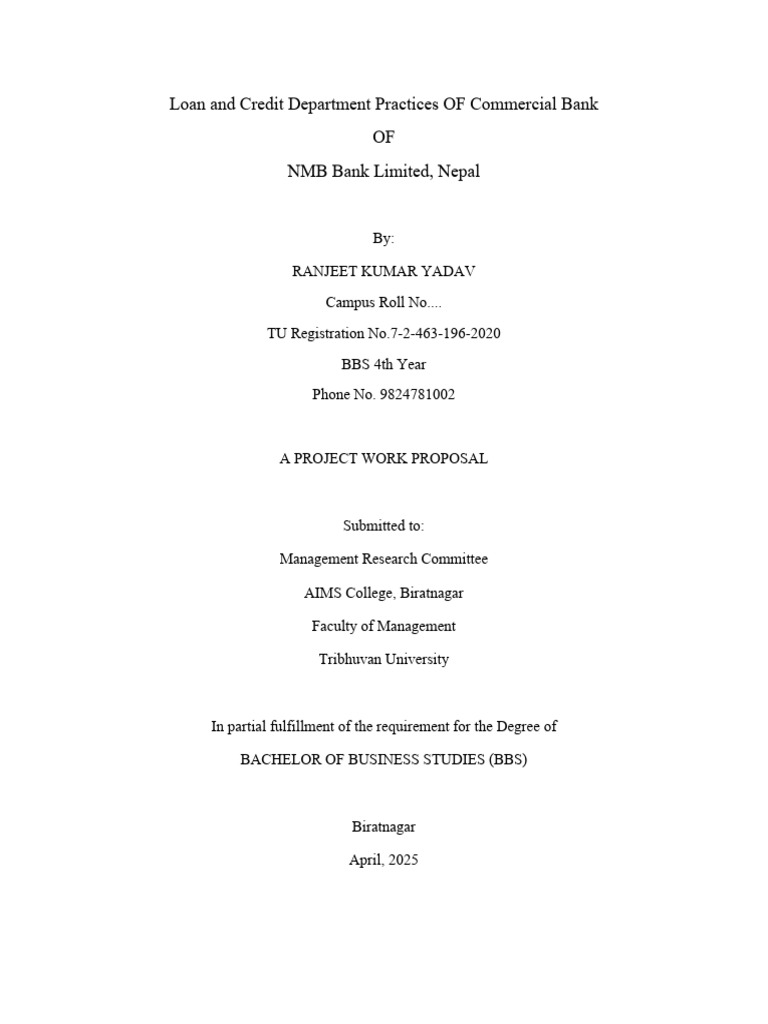 Sample-of-Project-Report-Proposal RANJEET | PDF | Dividend | Banks
