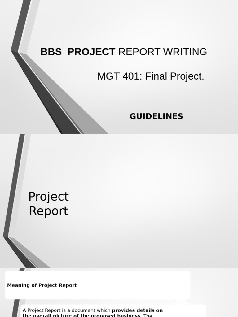 BBS Project Report Writing For AIMS College | PDF | Citation | Apa Style