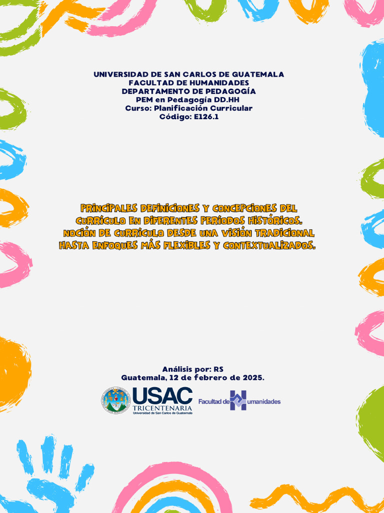 Principales Definiciones y Concepciones Del Currículo en Diferentes ...