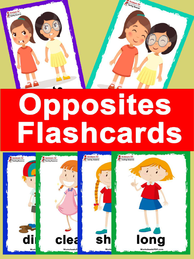 Opposites Flashcards | PDF