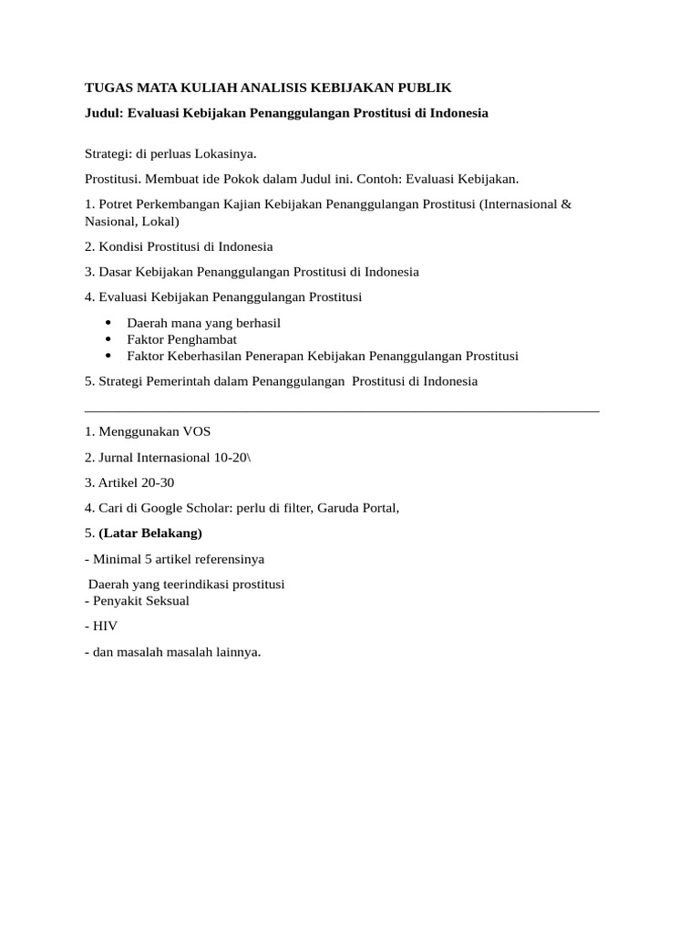 Tugas Analisis Kebijakan[1] | PDF