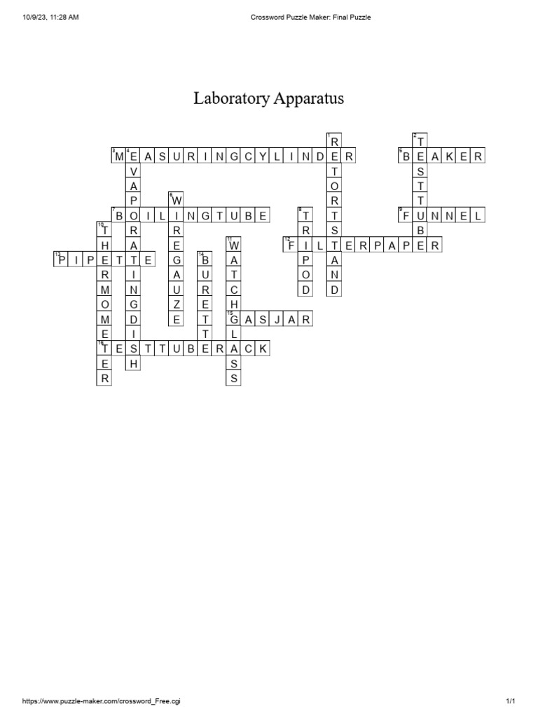 Crossword Puzzle Maker - ANSWER | PDF
