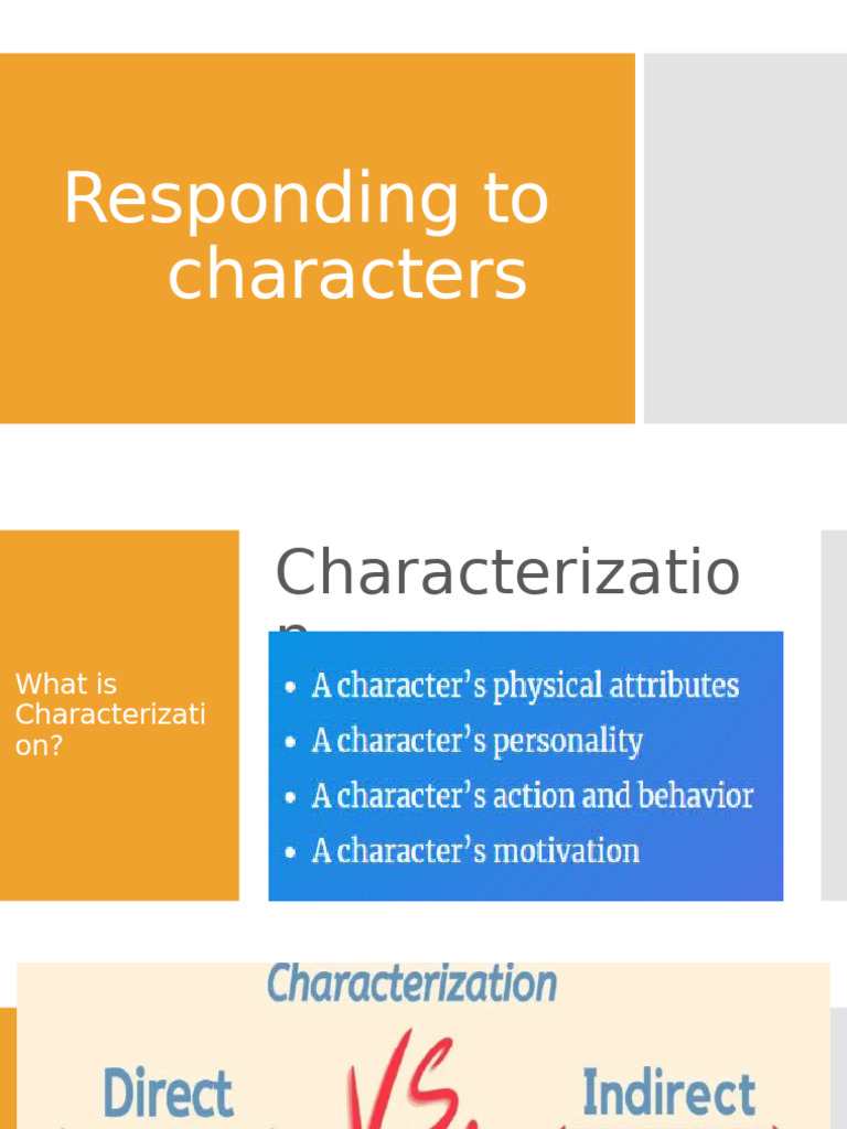 Characterization in Literature Explained | PDF