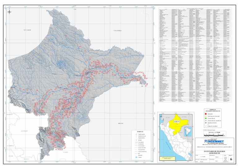 C068-Mapa 6 Inventario de Peligros Loreto | PDF