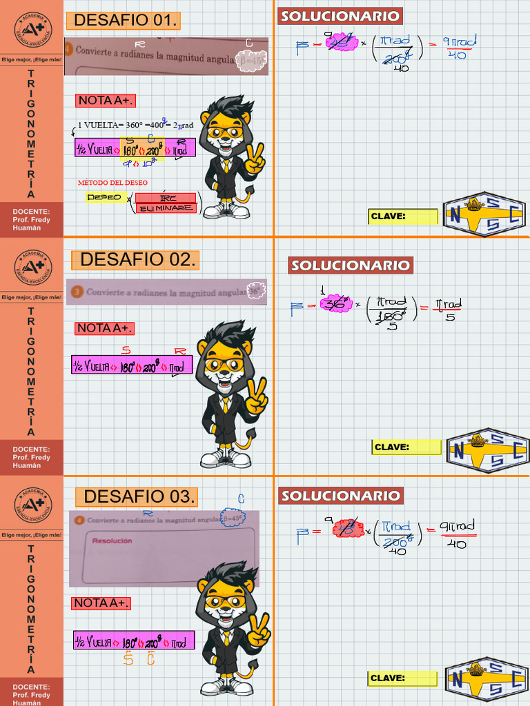 .PIZARRA TRIGONOMETRÍA REFORZAMIENTO .Autosave - Anotado | PDF