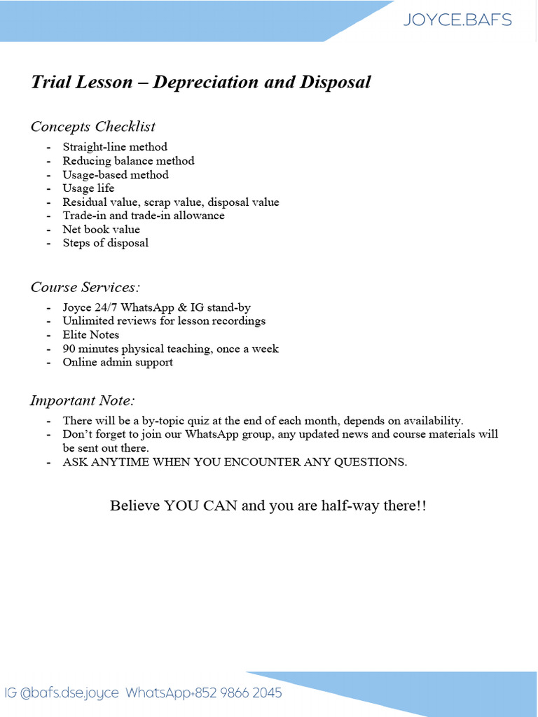 Free Trail Lesson - Depreciation and Disposal 2 | PDF | Expense ...
