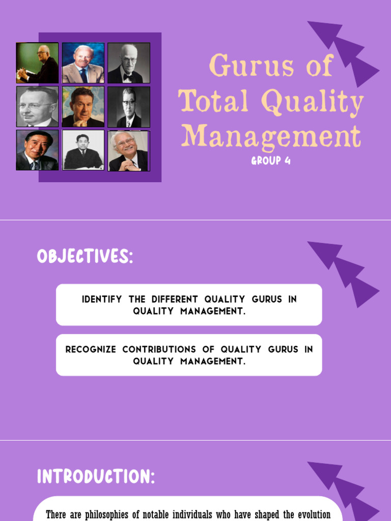 Gurus of TQM | PDF | Lean Manufacturing | Quality Management