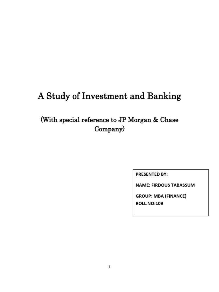 JP Morgan Chase: Strategies & Risks Analysis | PDF | Jp Morgan Chase ...