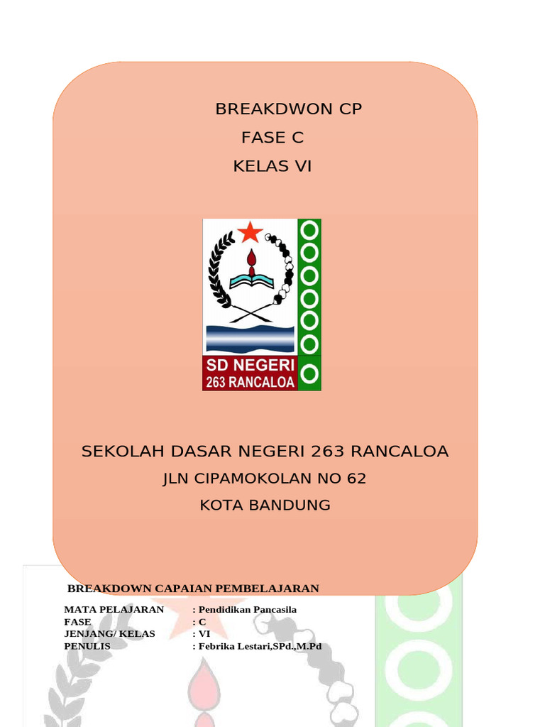 BREAKDOWN CP PPKN | PDF