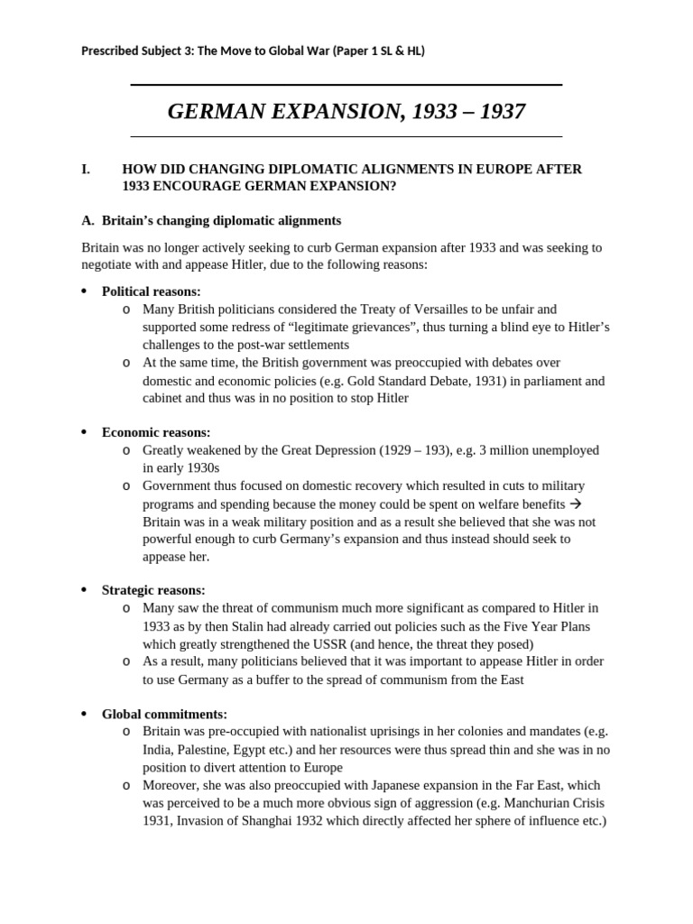 GERMAN EXPANSION 1933 - 1937 | PDF | Nazi Germany | Adolf Hitler