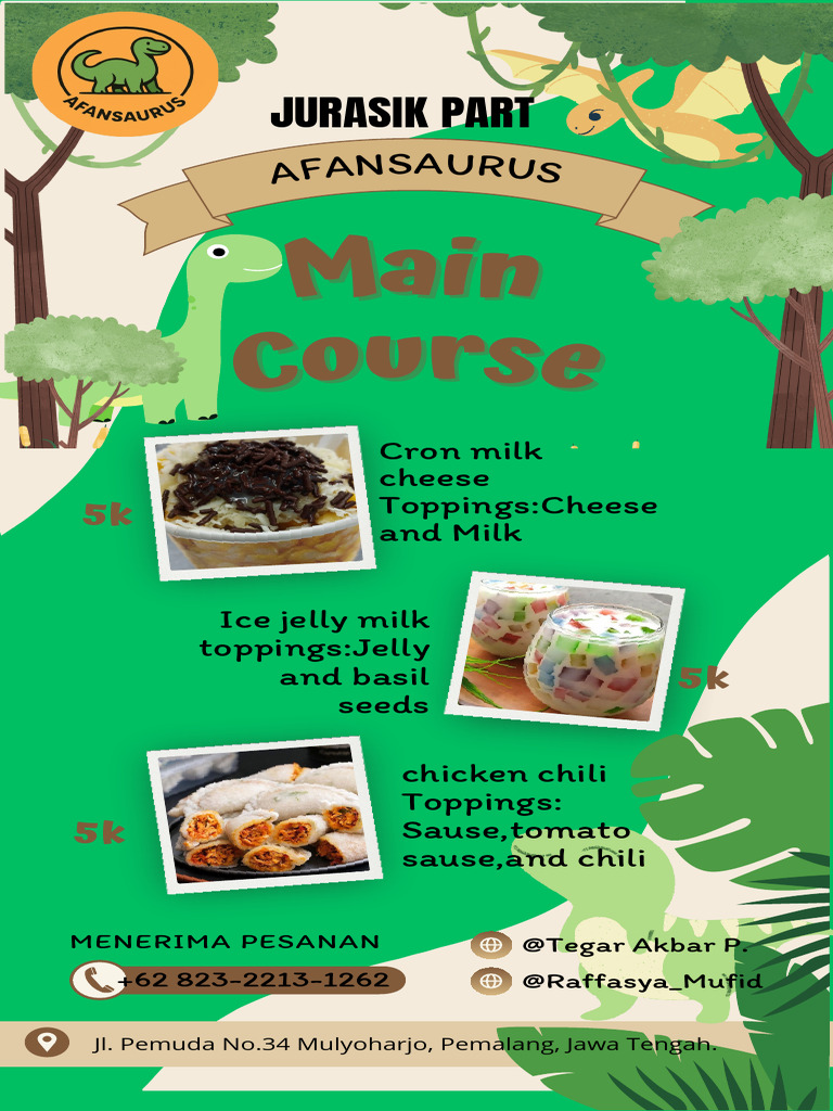 Krem Kekinian Estetik Promosi Menu Utama Makanan Spanduk | PDF