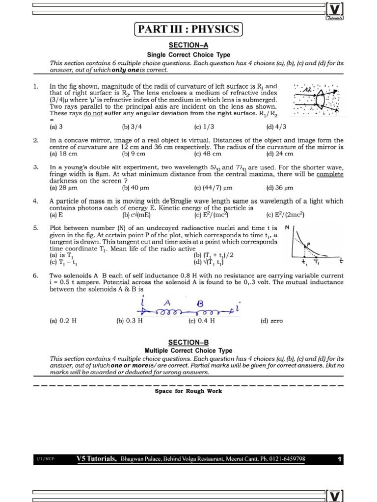 Test-05 (Modern Physics Plus) /iit-JEE/Physics @viresh | PDF | Language ...
