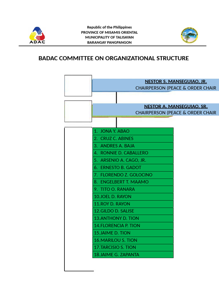 BADAC Org. Structure | PDF