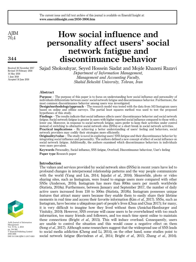 How_social_influence_and_perso | PDF | Extraversion And Introversion | Structural Equation Modeling