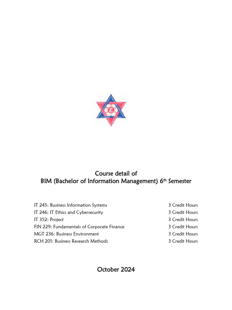 BIM 6th Semester Course Overview | PDF | Present Value | Capital Budgeting