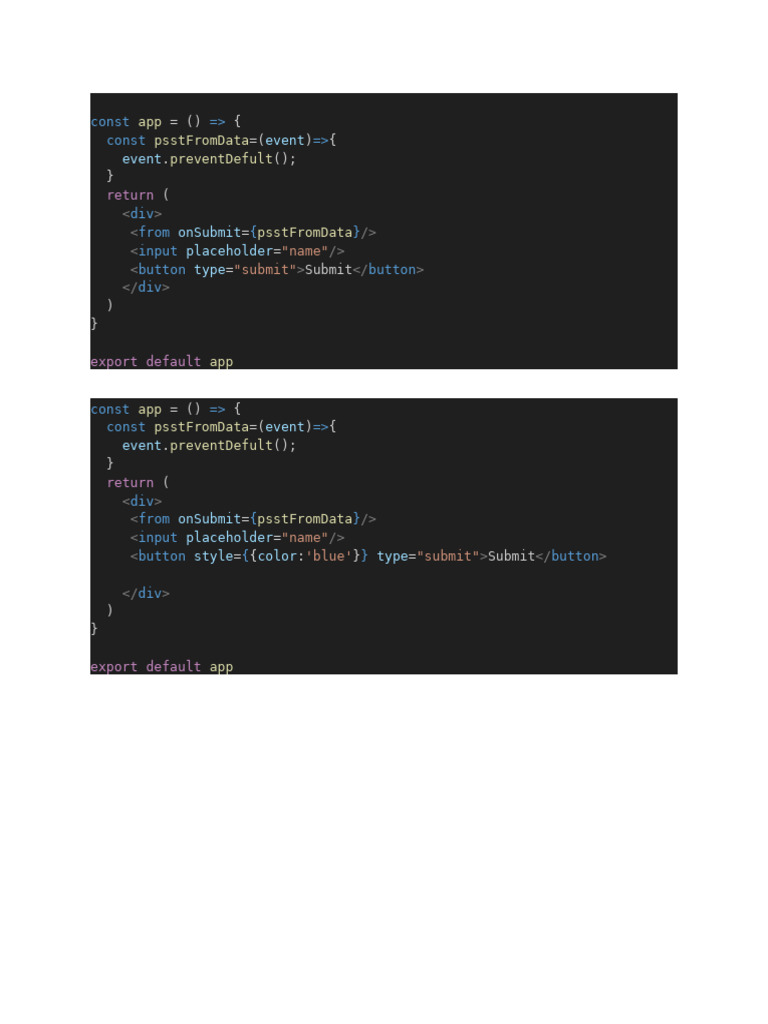 Form Submission Handling in React | PDF
