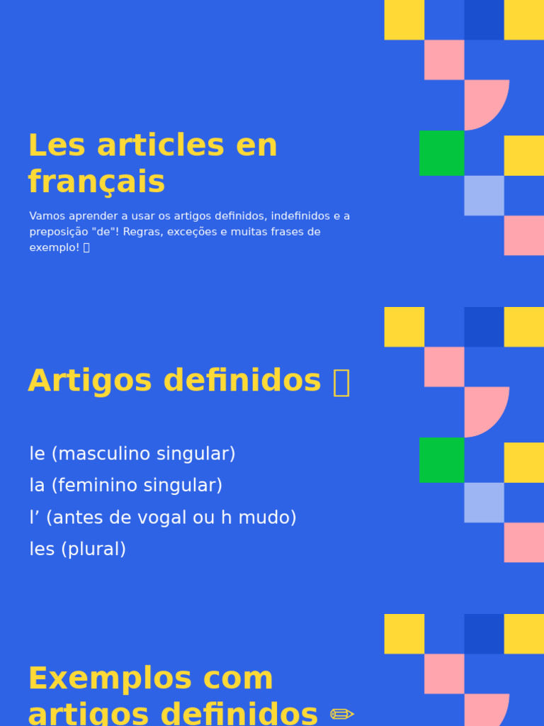 Les articles e la préposition 'de' | PDF | Cuisine | Nourritures