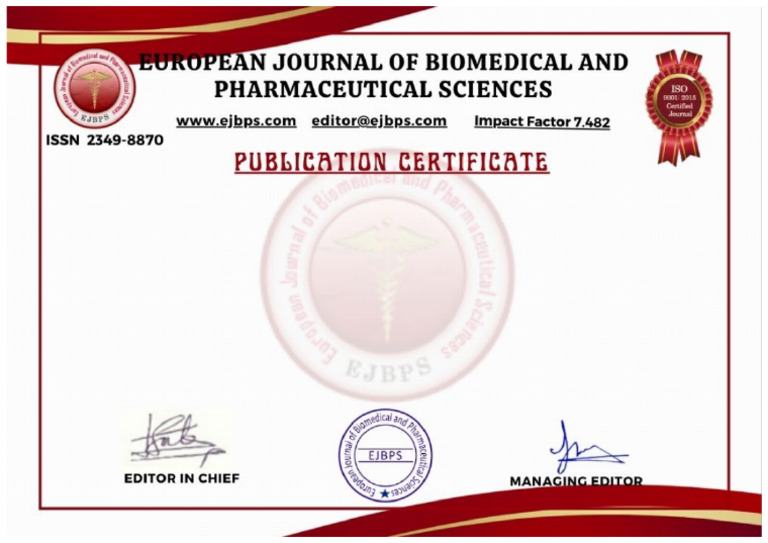 EJBPS - Certificate - Pankaj M. Chaudhari | PDF