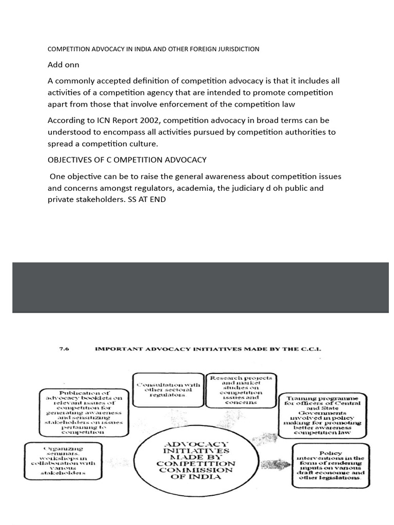 Competition Advocacy Under Section 49 of The Competition Act and Other ...