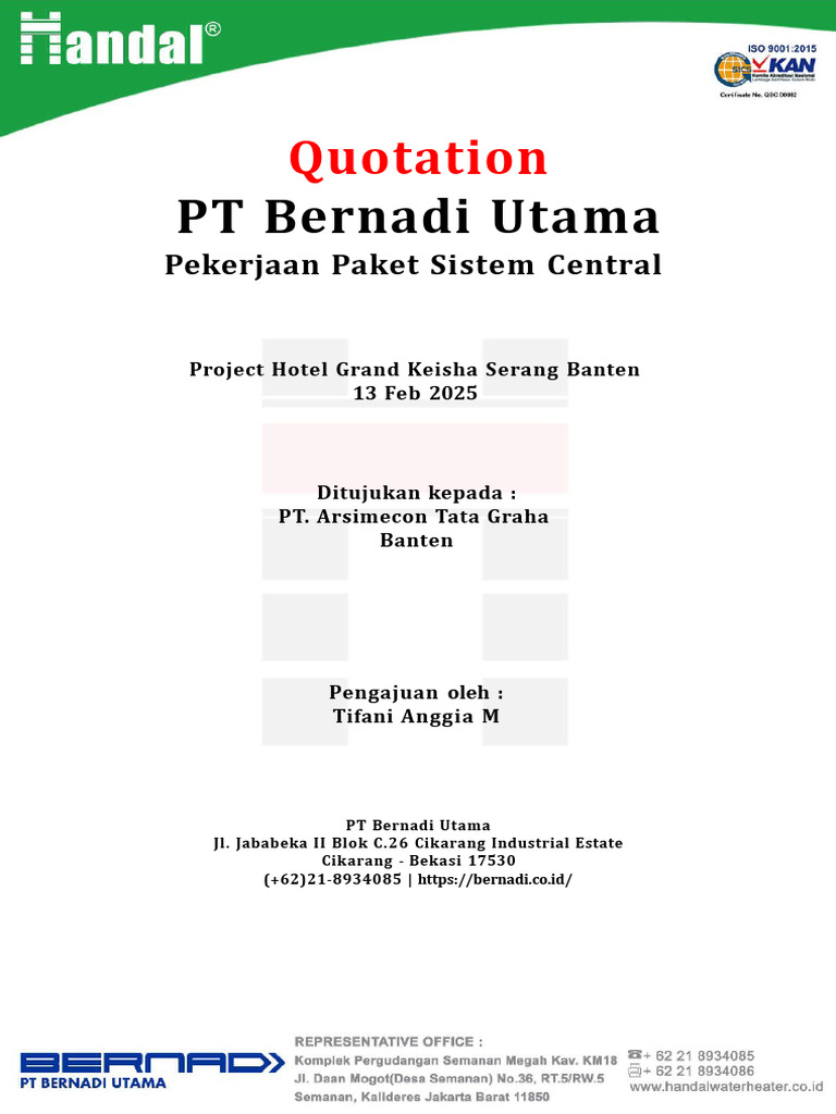 Final SPH Project Hotel Grand Keisha Banten | PDF