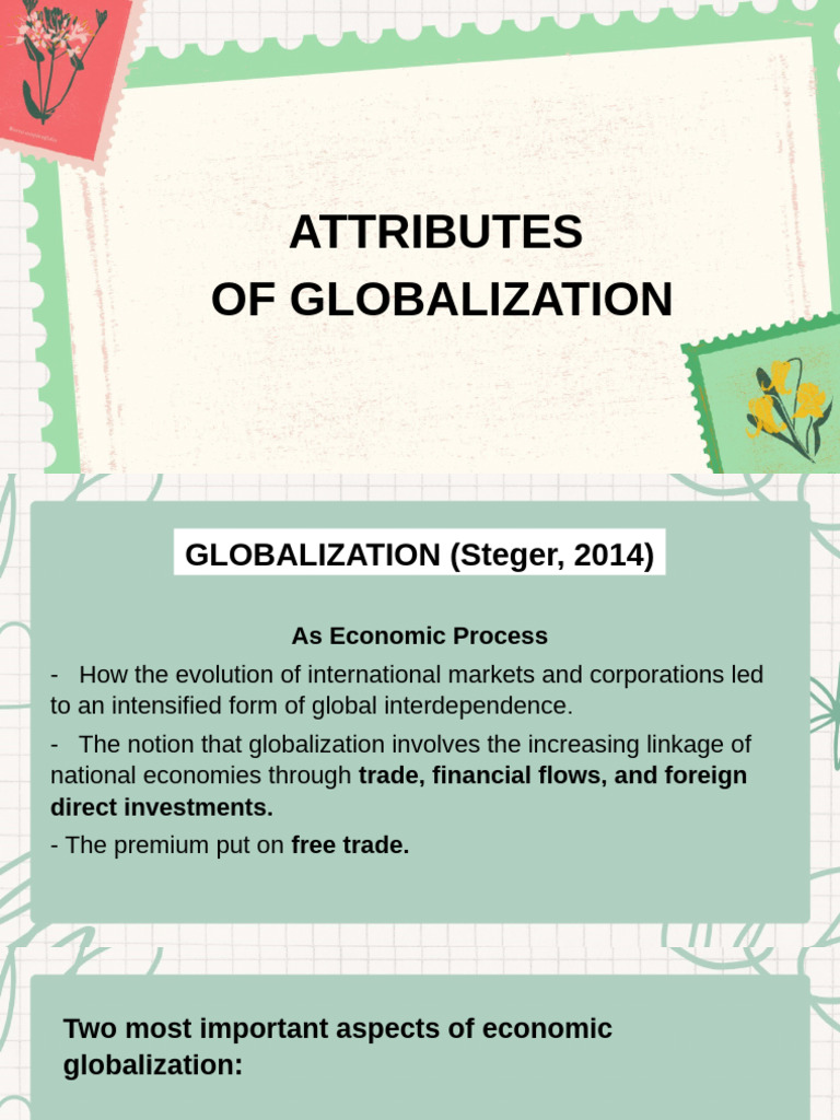 Lesson3 Attributes of Globalization | PDF | Globalization | Economies