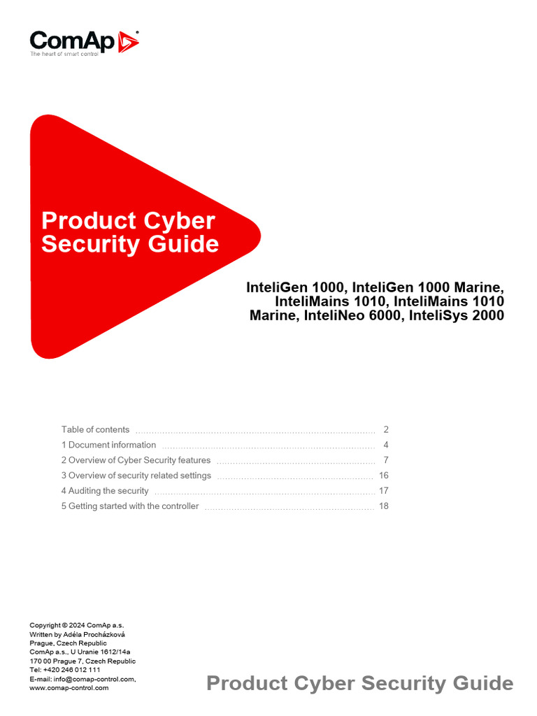 Product Cyber Security Guide 11-2024 | PDF | Computer Network | Port (Computer Networking)