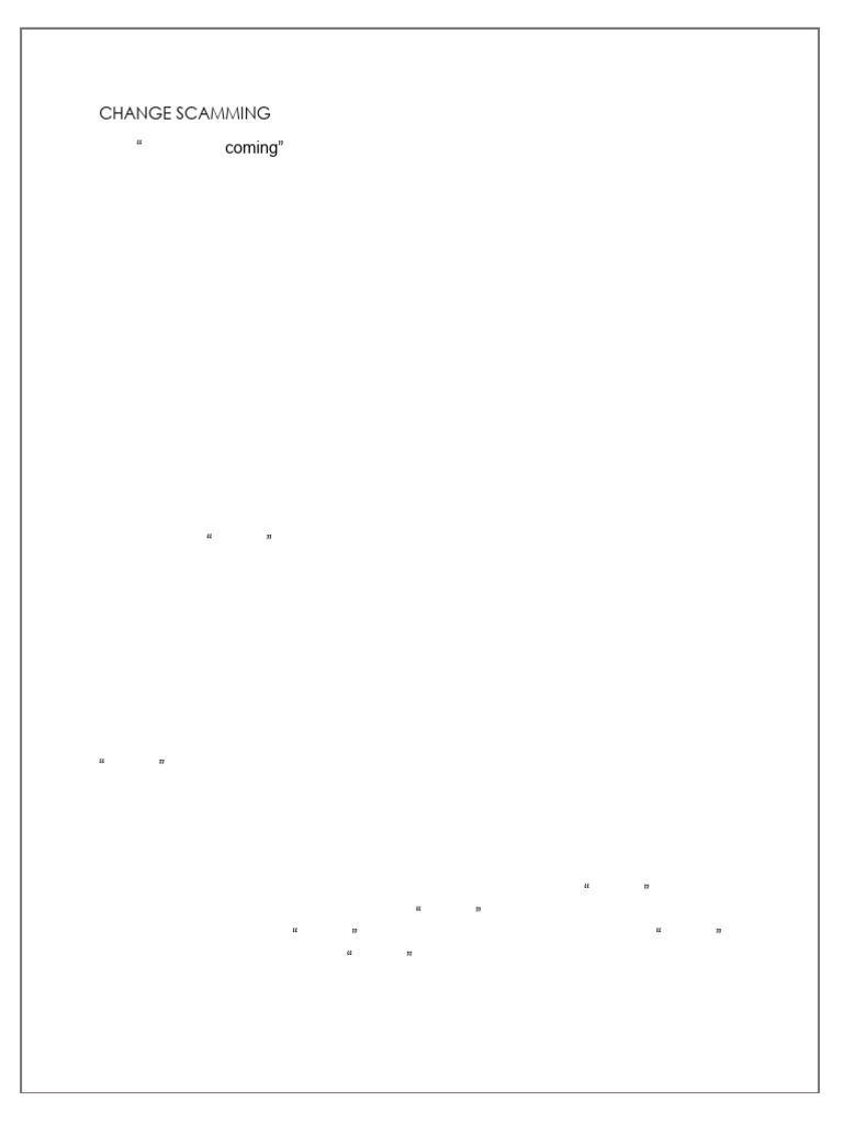 CHANGE-SCAMMING | PDF