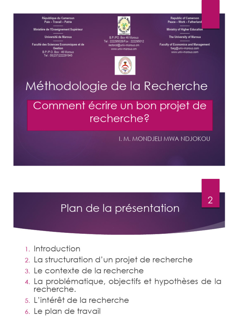 Exemple de Plan de Recherche | PDF | Théorie | Empirisme