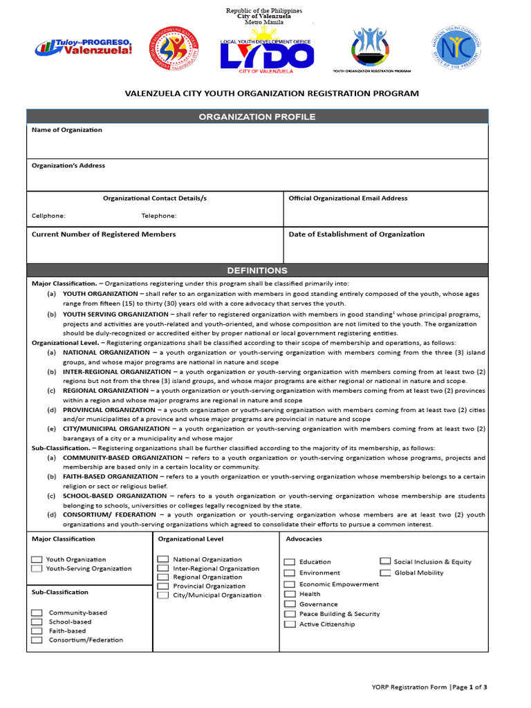 LYDO Registration Form 20-02-2025 | PDF | Government | Justice