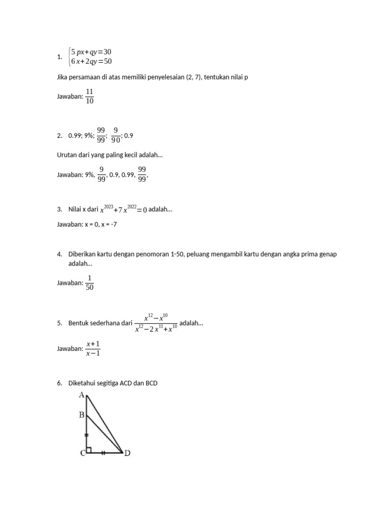 Soal Math Rally | PDF